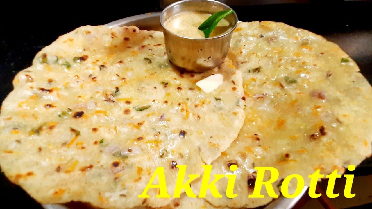 Akki rotti recipe in kannada/rice flour roti/soft and colourful ...