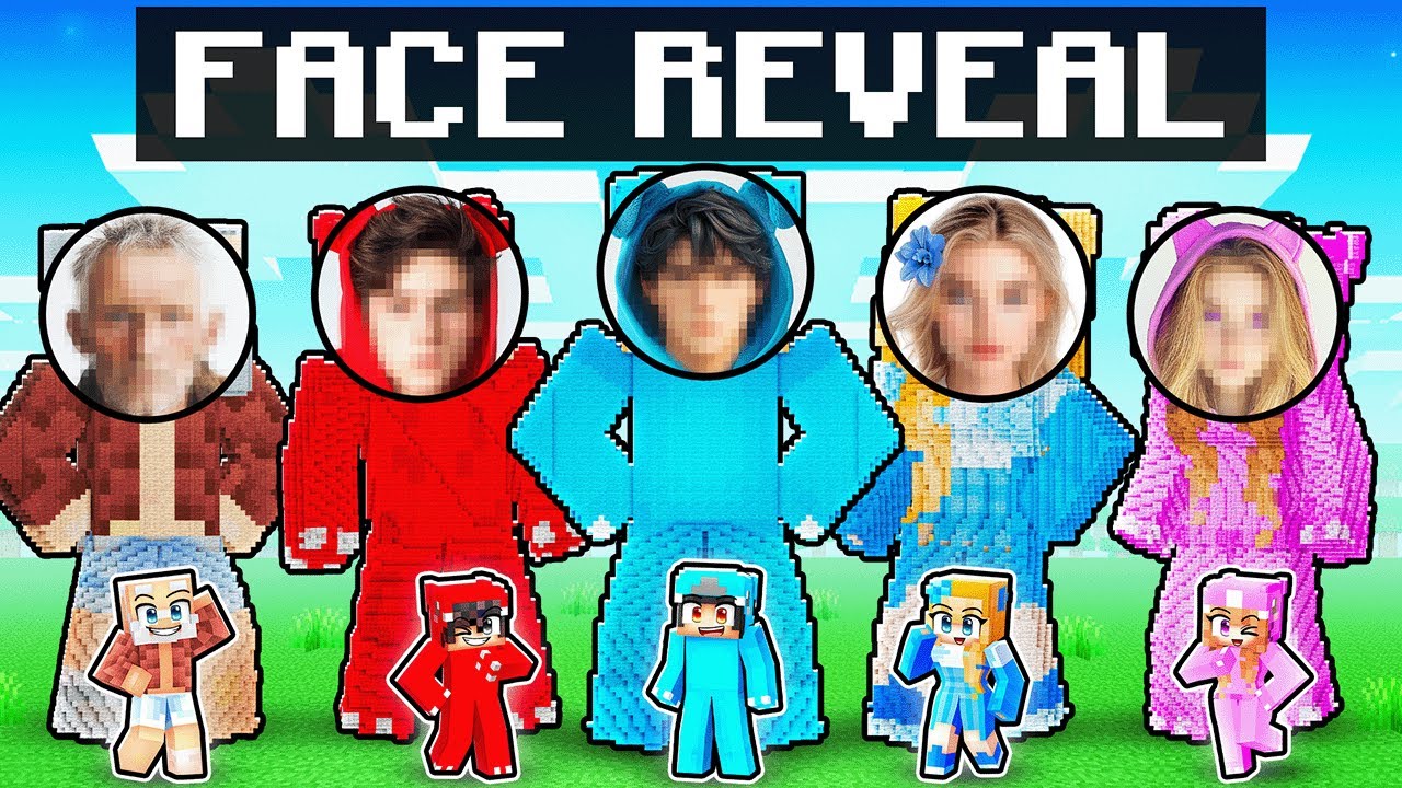 Minecraft FACE REVEAL FRIENDS STATUE House Battle! - YouTube