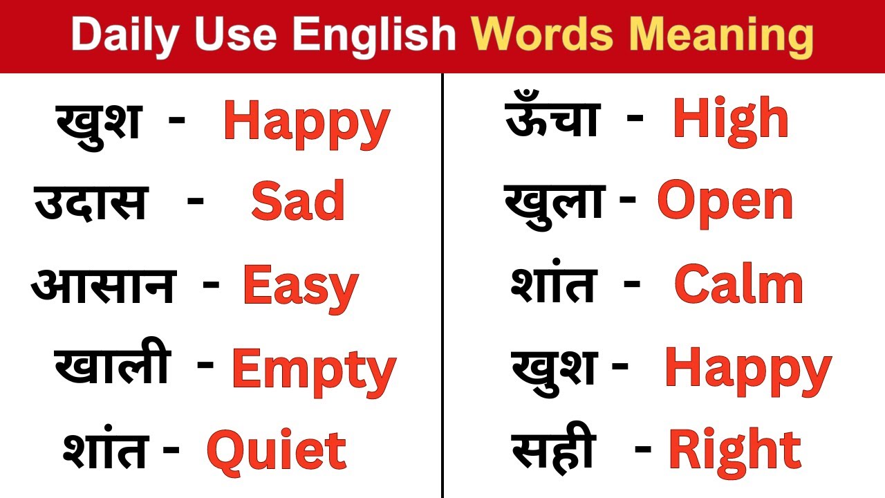 Daily use english word meaning by @DrawingArtToddlers Improve your ...