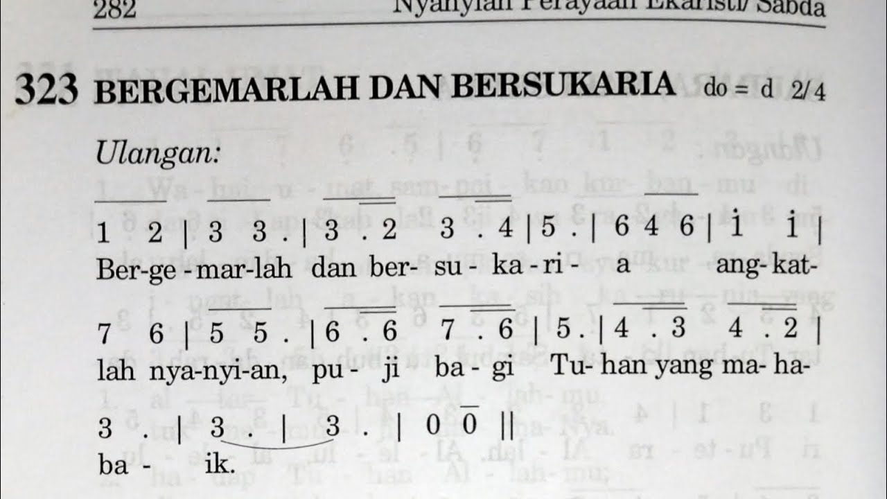 Bergemarlah Dan Bersukaria - Lagu Pui Syukur No 323 - YouTube