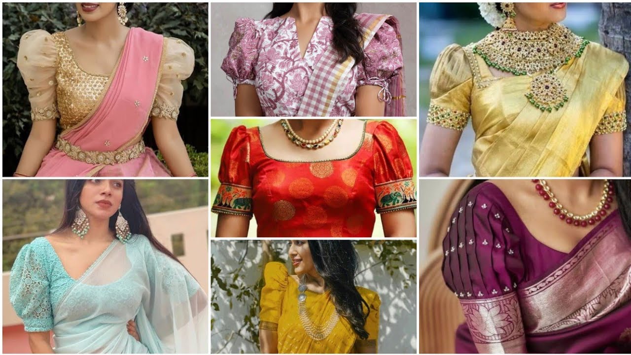 Puff Sleevs Blouse Design#Puff baju design#Puff Blouse - YouTube