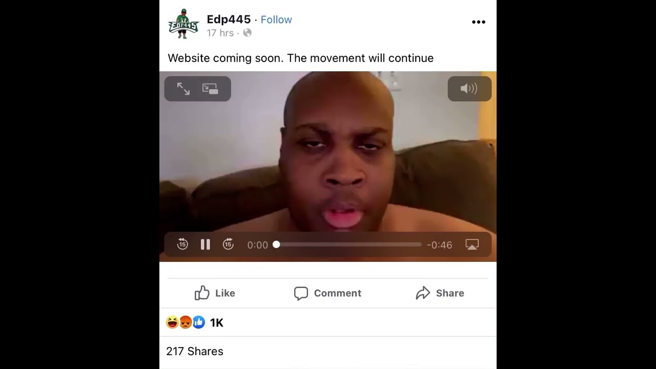edp finally returns. posts video on his facebook. - YouTube