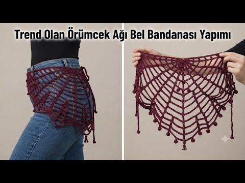 TREND OLAN ÖRÜMCEK AĞI BANDANA YAPIMI/SEDECE ZİNCİR ÇEKİLEREK YAPILIYOR.😍🕸🧶  #spider #headband