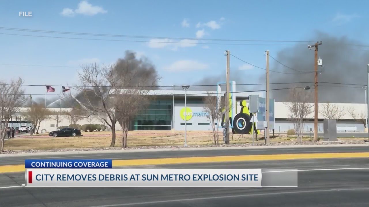City removes debris at Sun Metro explosion site - YouTube