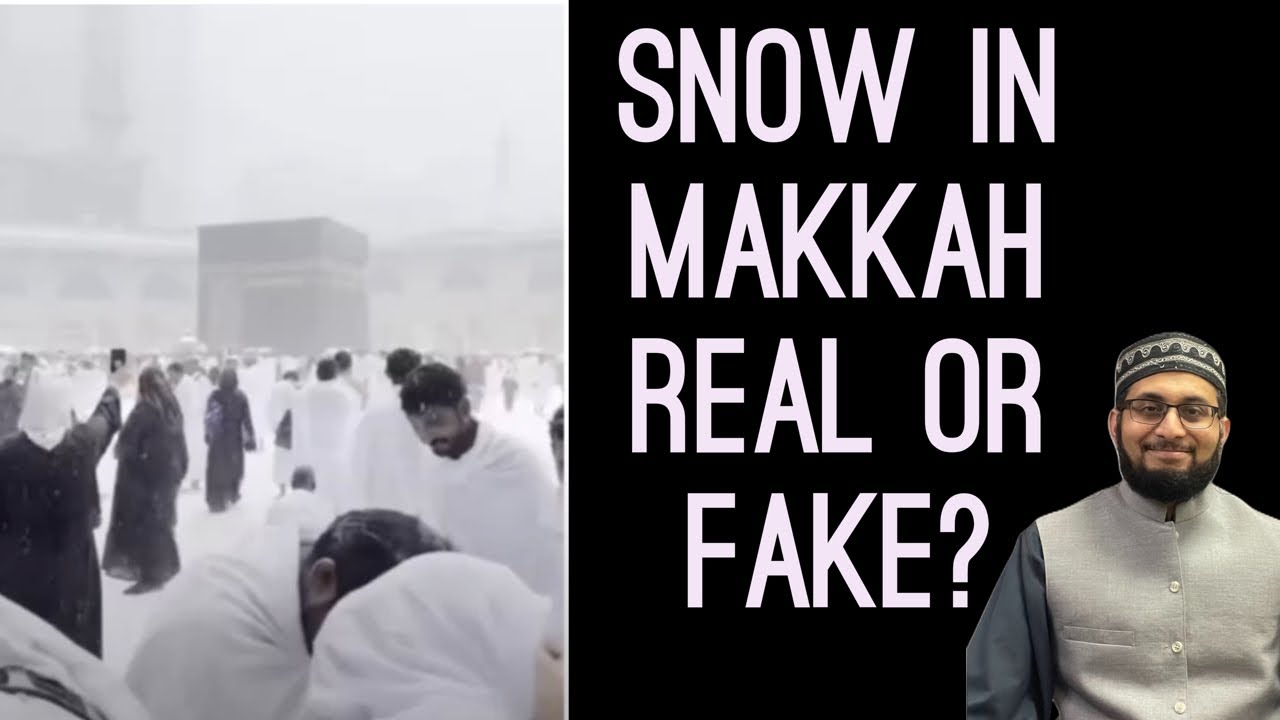 Snow Fall in Masjid al-Haram | Kaba mein Baraf Bari Snow | Real or fake ...