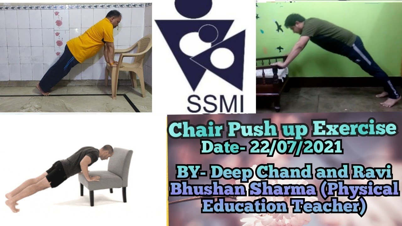 Chair Push up Exercise - YouTube