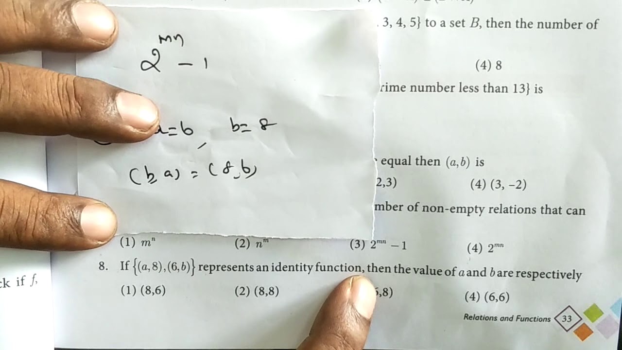 10th std maths chapter 1 one word solutions - YouTube