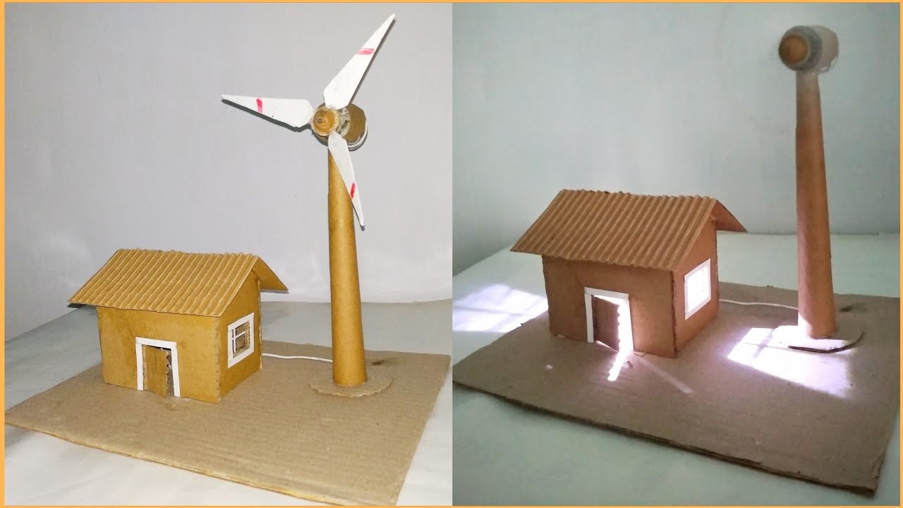 Wind Turbine Generator from cardboard - YouTube