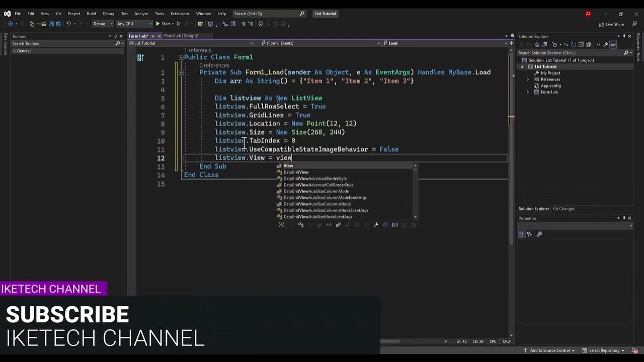 List Array items into ListView in vb net - YouTube