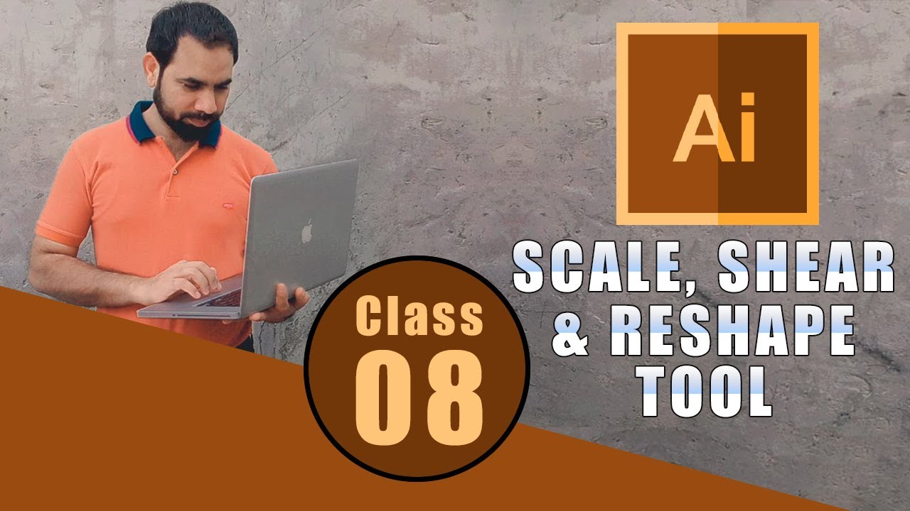 Adobe illustrator Scale Tool, Shear Tool & Reshape Tool Tutorial in ...