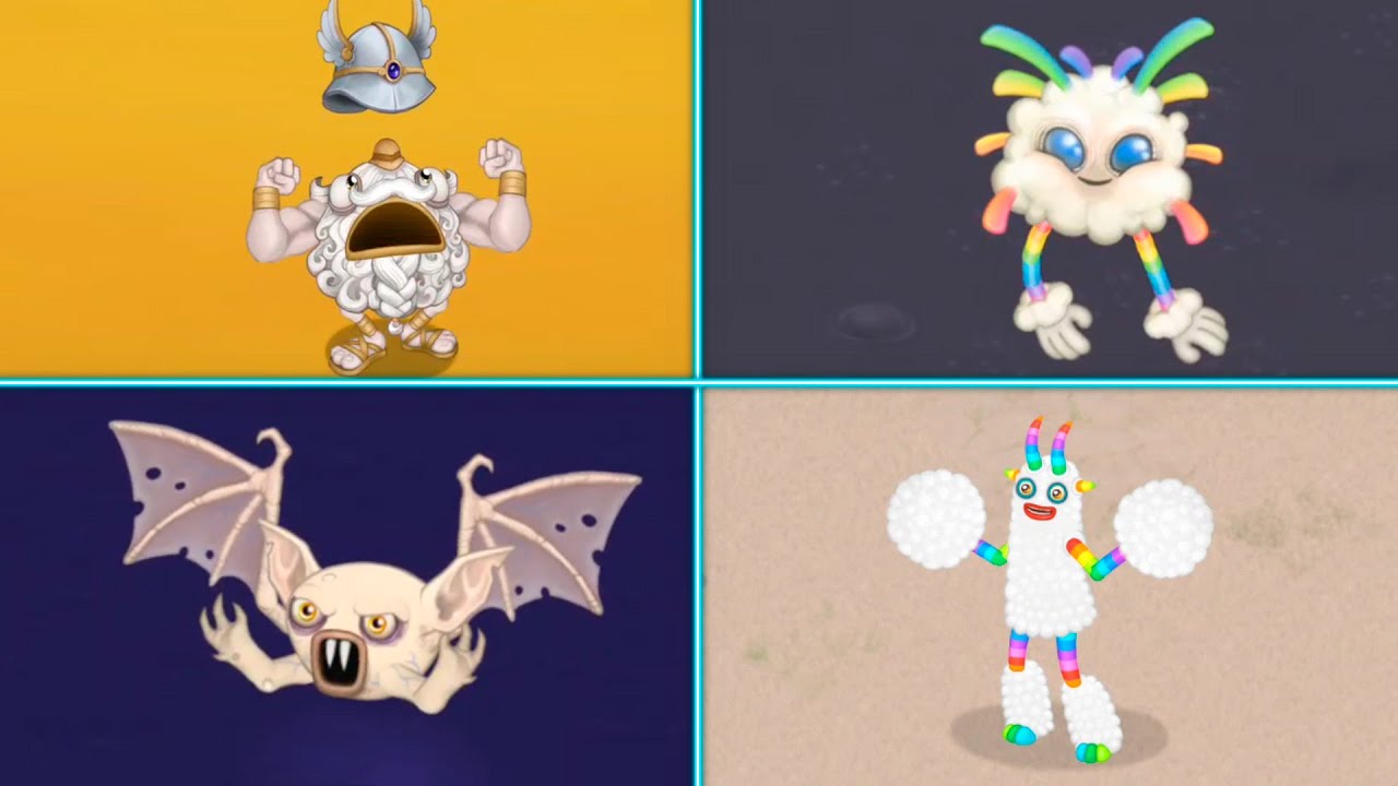 Only White Monsters | My Singing Monsters - YouTube