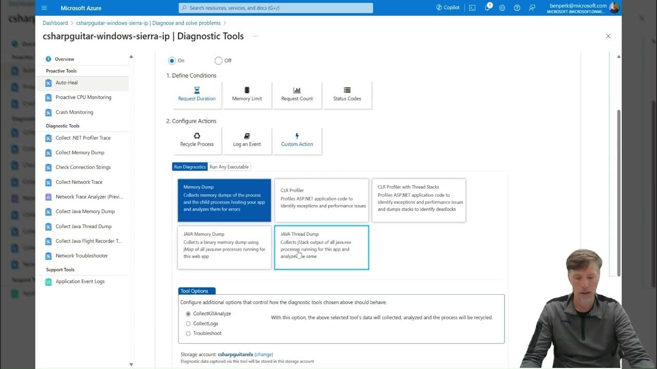 Capture an Azure Function App Windows InProcess Hang memory dump - YouTube