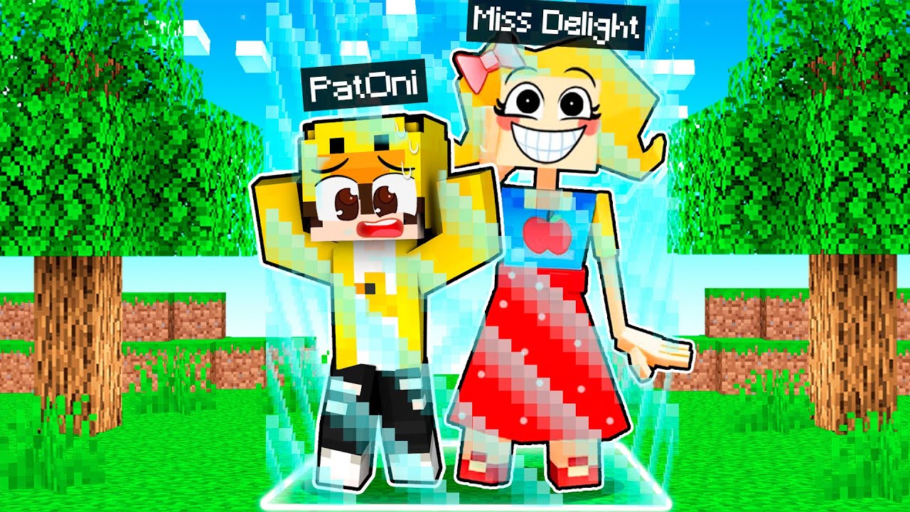 Encerrados en UN BLOQUE con MISS DELIGHT en Minecraft! - YouTube
