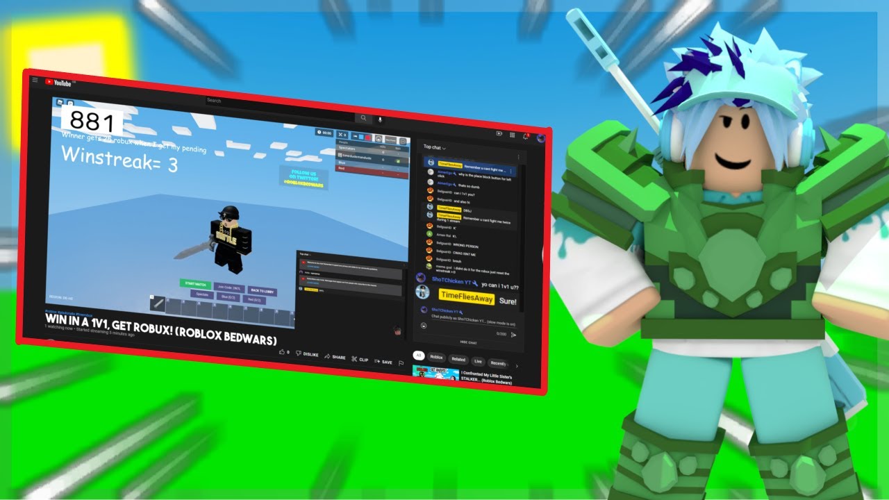 1v1ing A Roblox Streamer While He Was Live - YouTube