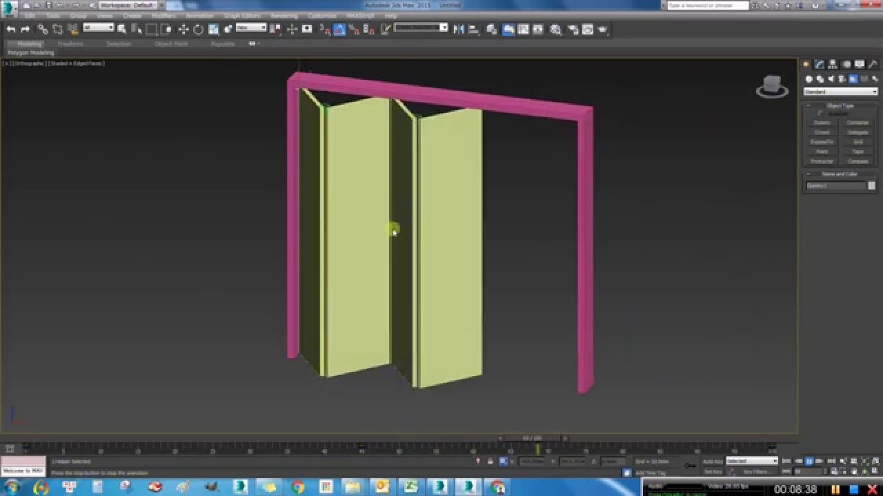 3dsmax Modeling Tutorial Tutorial Animating Door Youtube