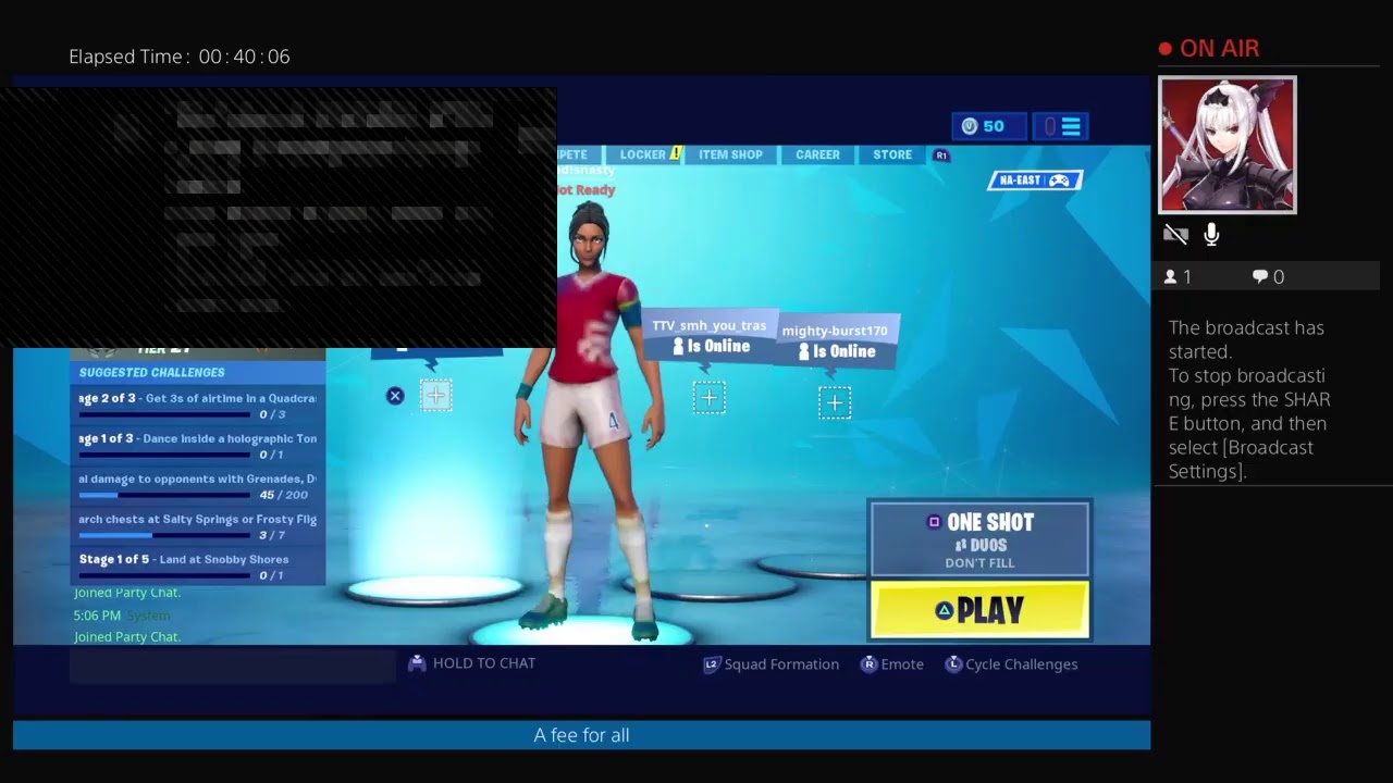 Sup chat we are just cillen if you want to 1v1 one you tip your game ...