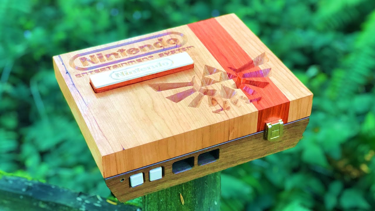 Beautiful Handmade Wood NES - It works! - YouTube