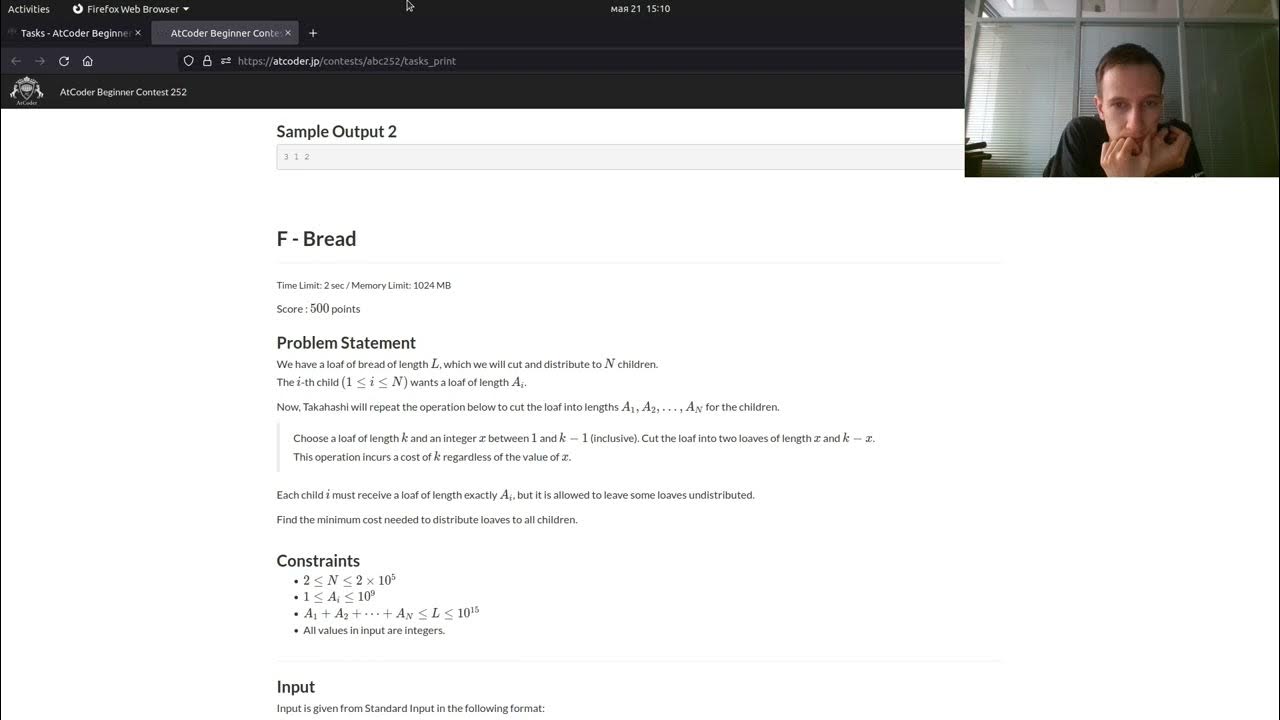 AtCoder Beginner Contest 252 screencast - YouTube
