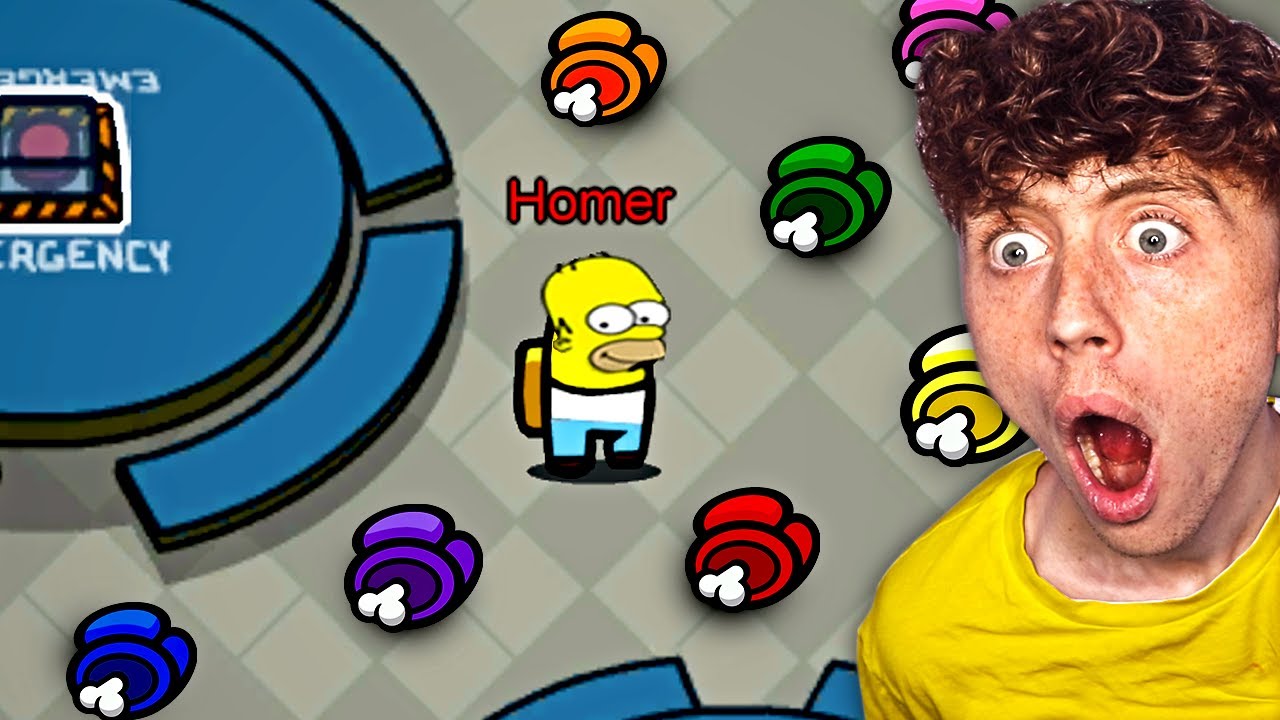 Among Us But HOMER SIMPSON IS IMPOSTOR.. (Mods) - YouTube
