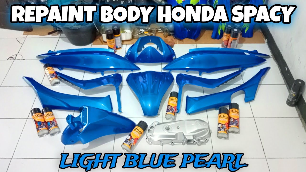 REPAINT BODY WARNA LIGHT BLUE PEARL - DITON PREMIUM - YouTube