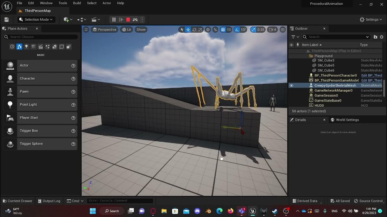 Procedural Animation Spider Unreal - YouTube