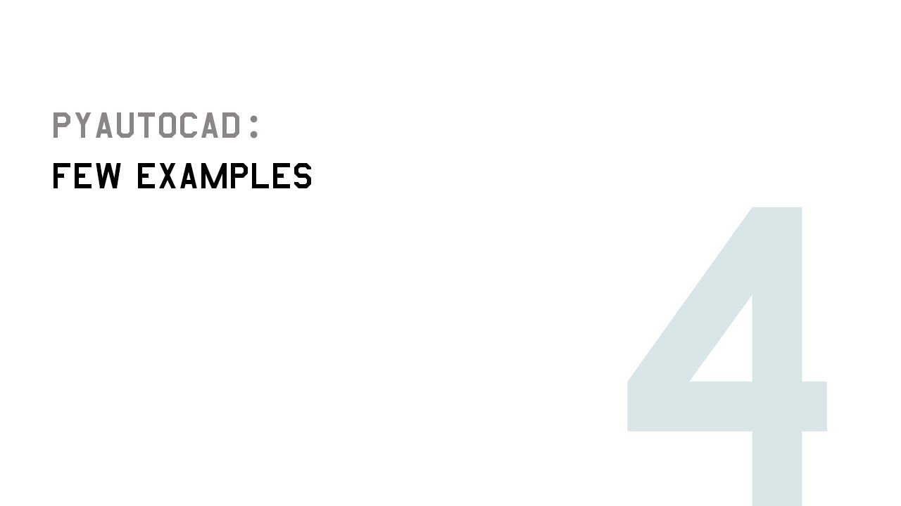 #4 pyautocad: examples - YouTube