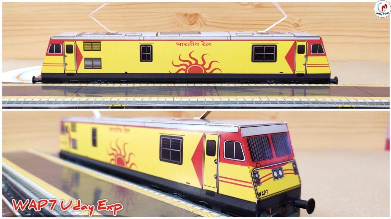 Papercraft Train | Indian Railways | How To Make Paper Train Engine ...