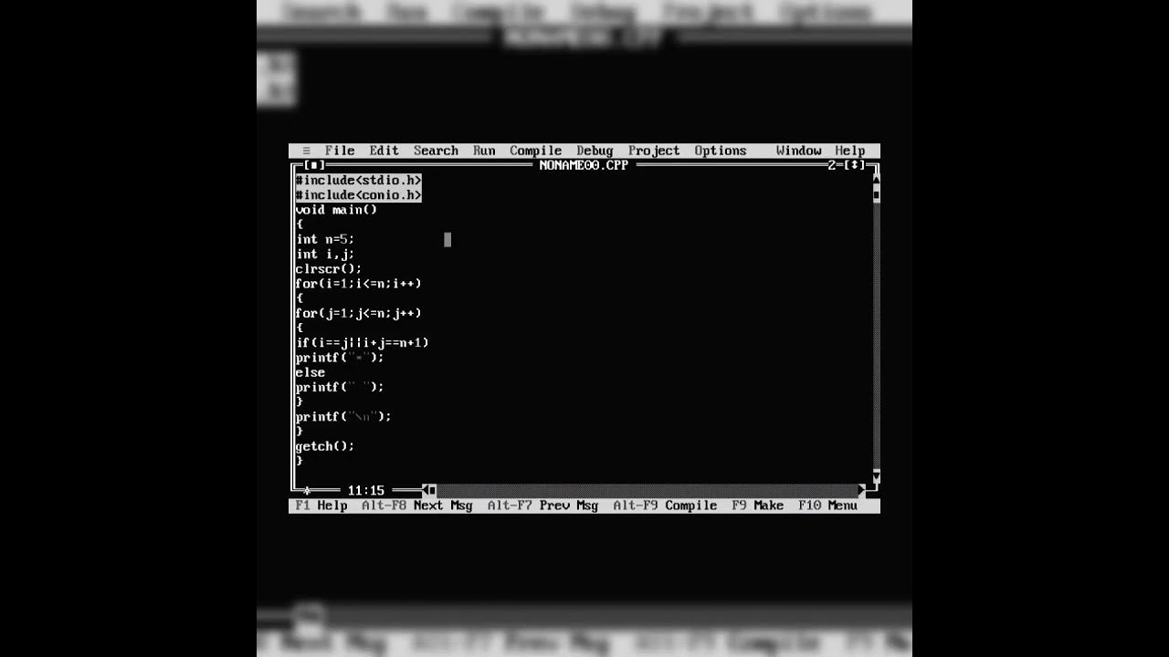 Print X Pattern In C Programming Shorts Viral Cprogrammingcoding Hacker Hackingcode