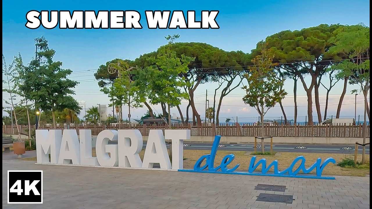 🇪🇸 Malgrat de Mar Santa Susanna Catalonia Spain 🌞 4K Walk - YouTube