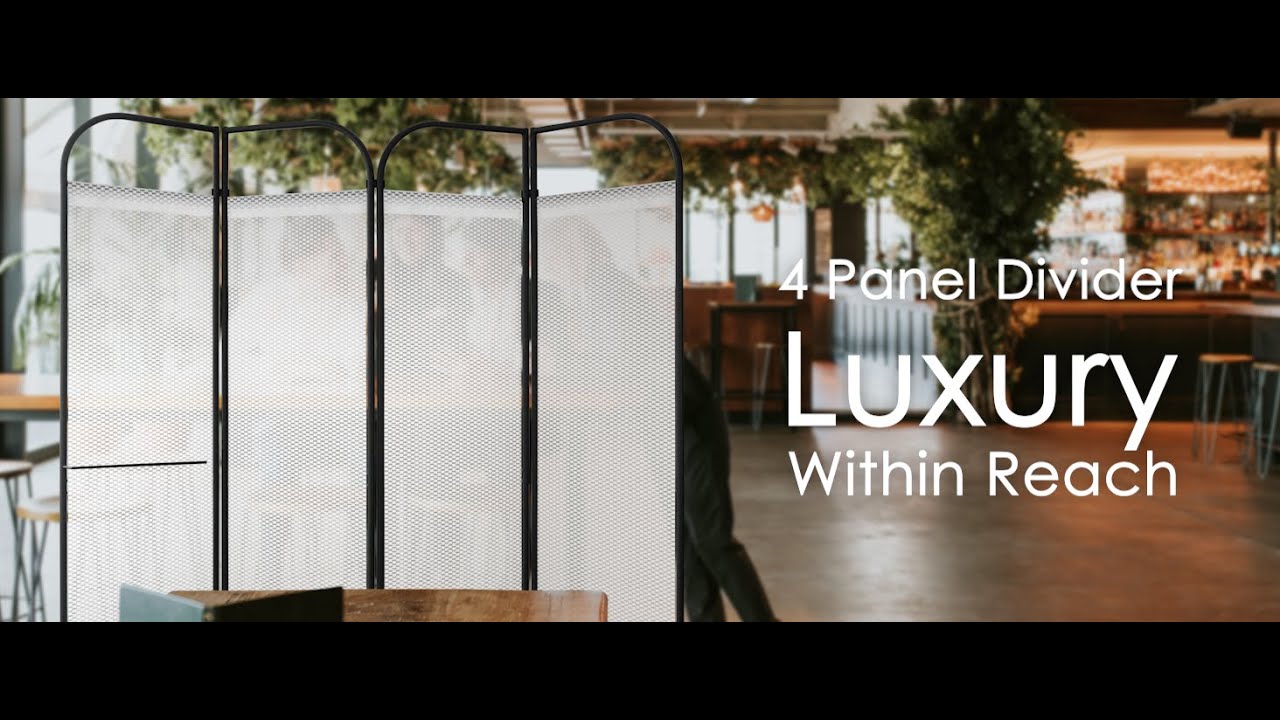 Luxury 4-Panel Room Divider, Queen | Feel the Fabric, See the Elegance ...