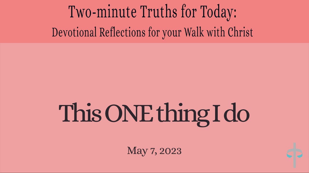 This ONE thing I do... (Voice only / no music) - YouTube