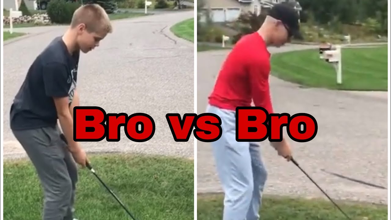 Bro VS Bro in Neighborhood Golf - YouTube