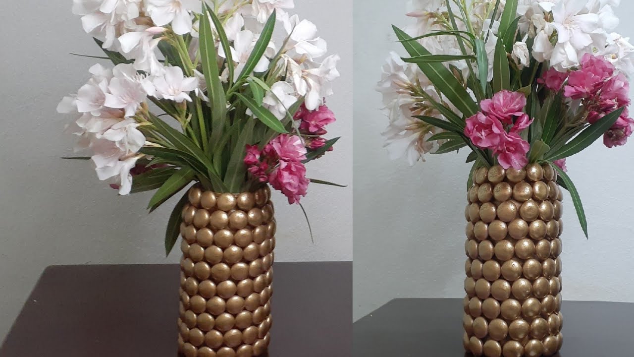 DIY flower vase from bottle and mentos|unique idea flower vase|diy ...