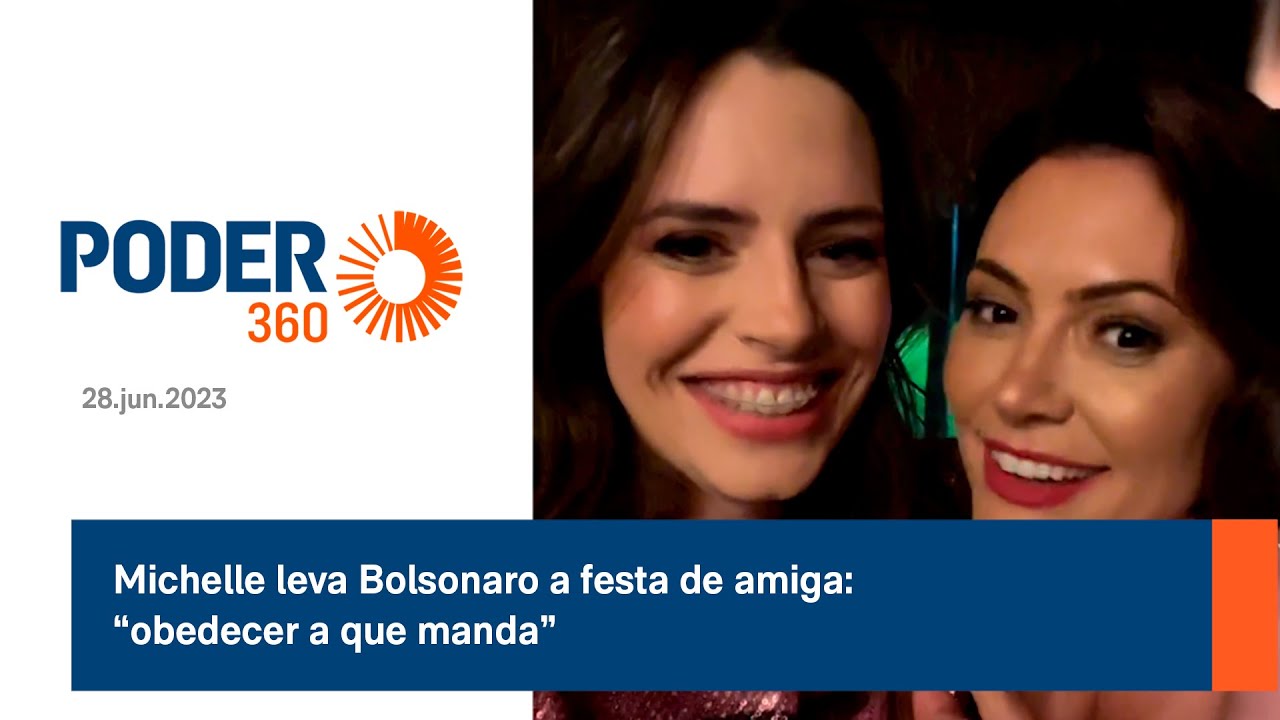 Michelle leva Bolsonaro a festa de amiga “obedecer a que manda” - YouTube