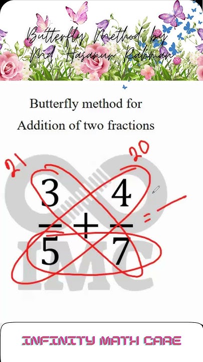 🦋 Butterfly Method for Fractions | Easy Addition & Subtraction Trick ...