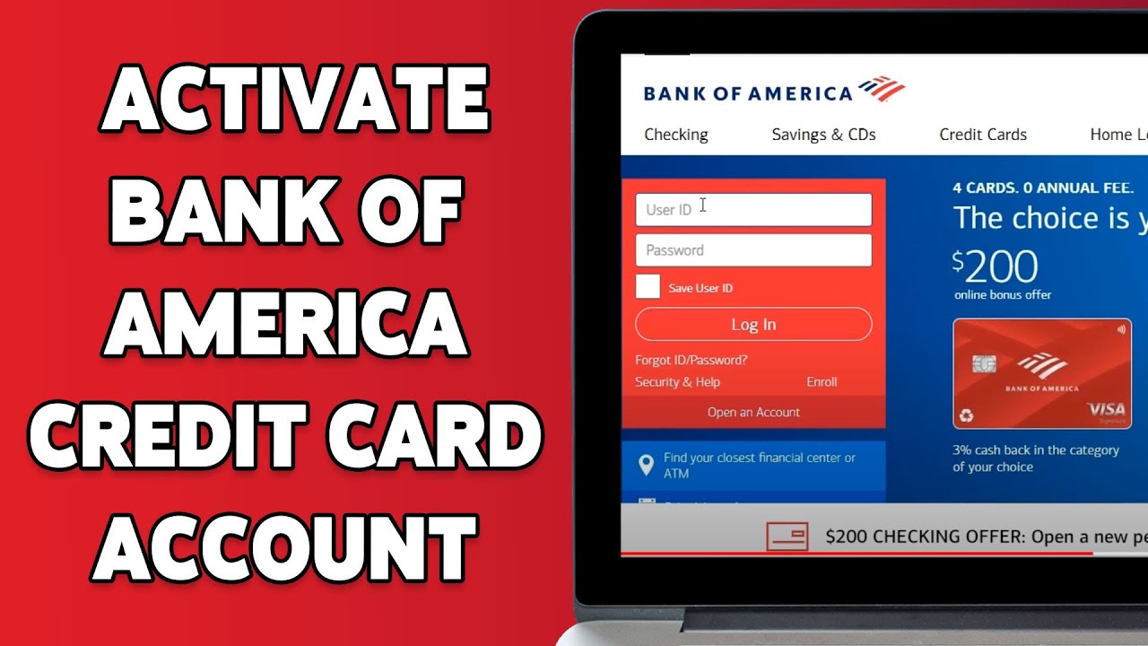 How To Activate Bank Of America Credit Card Account 2024 | BOA Credit ...