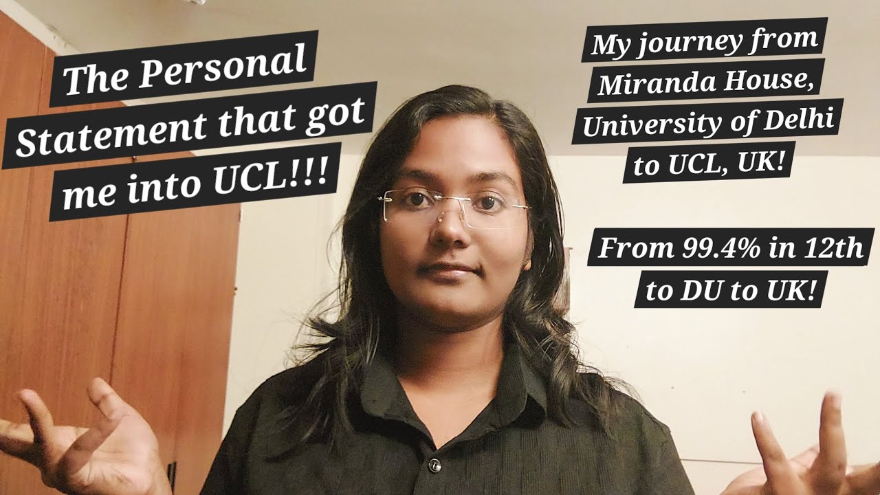 The Personal Statement that got me into UCL. # tips for writing a ...