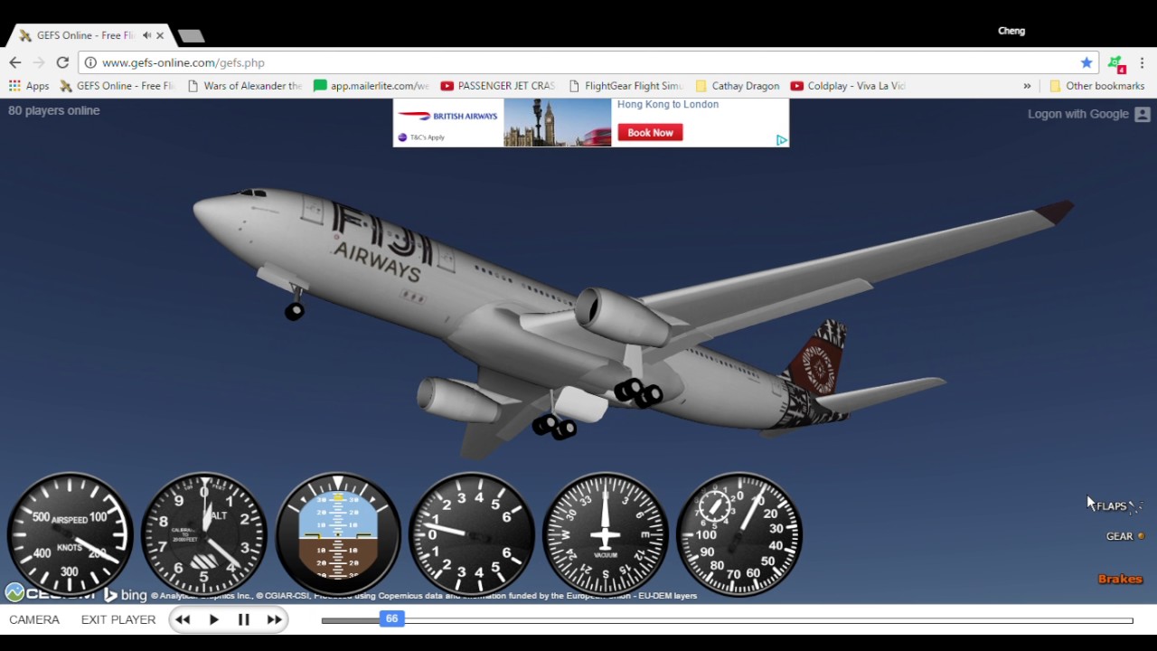 GEFS Online Free Flight Simulator Fiji Airways A330 -200 Landing in ...