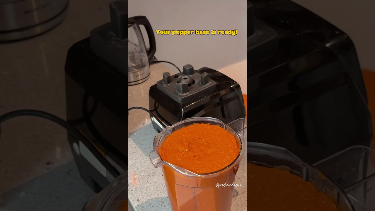 Save cooking time with this pepper base hack! #nigerianjollof #pepperbase #foodhacks # ...