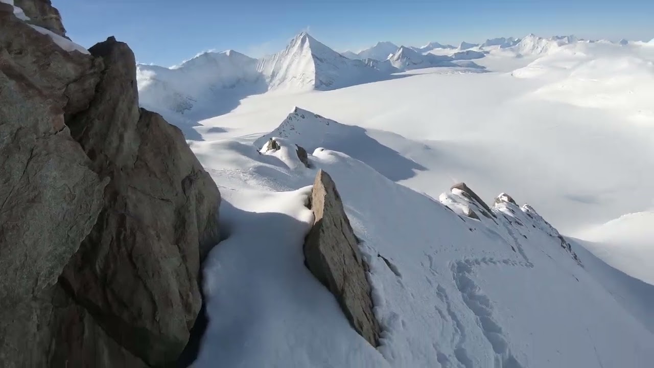 Descending the approach on Mt Tyree 2022 - YouTube