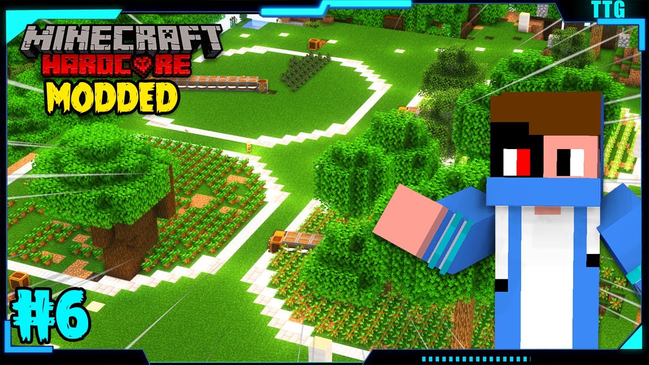 Build Huge Automatic Tree Farm & Gold Farm - Minecraft Modded Hardcore ...