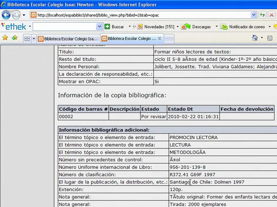 Migración de WinIsis a OpenBiblio - YouTube