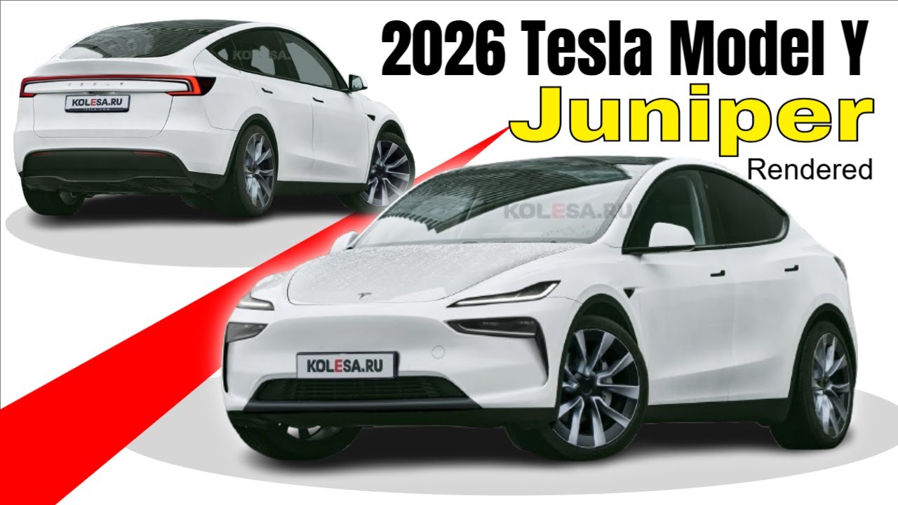 2026 Tesla Model Y Juniper Rendered Before Reveal - YouTube