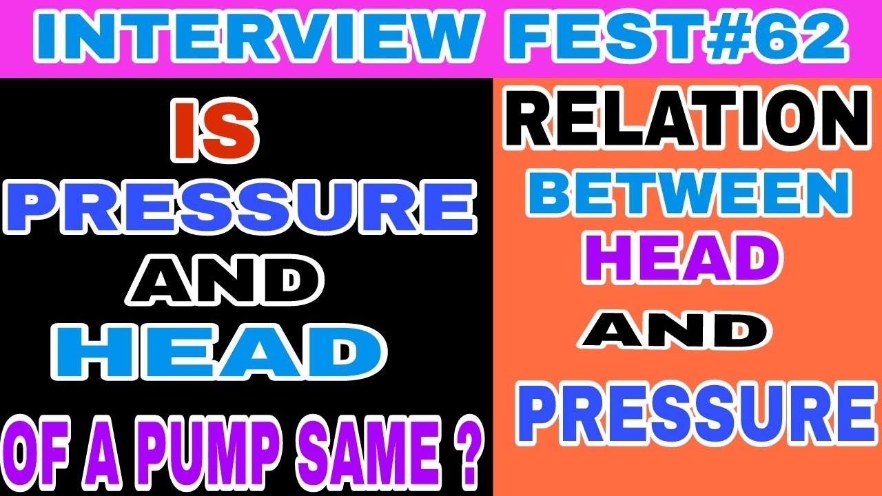 Centrifugal Pump | Difference Between Pump Head And Pressure - YouTube