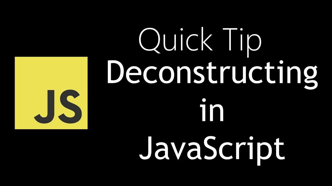 Deconstructing in JavaScript | Quick Tip | Malayalam - YouTube