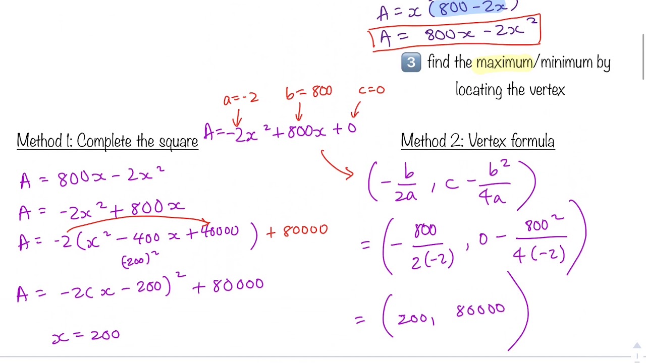 Lesson 2 4 Applications Of Quadratic Functions YouTube lesson-2-4-applications-of-quadratic-functions-youtube