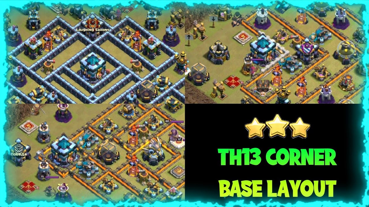 Th13 Corner Base 3 Star! How to 3 Star Th13 Corner Base w/ Hybrid ...