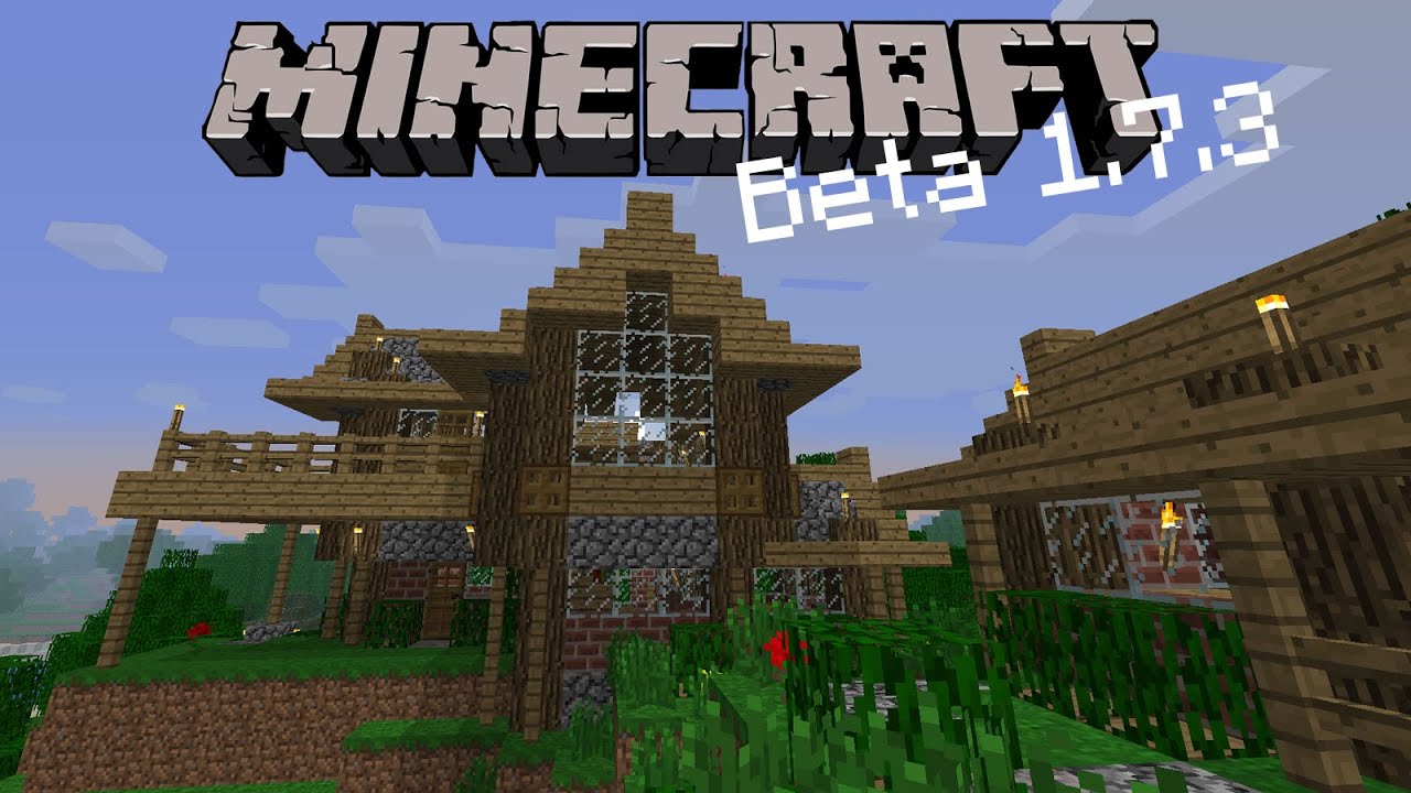 Minecraft Beta 1.7.3: House and Minecart station - YouTube