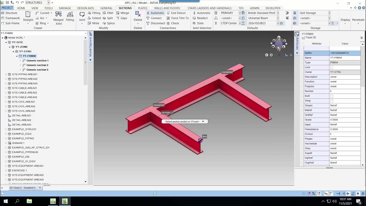 Create Steel Connections in E3D - YouTube