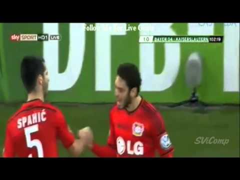 Hakan Calhanoglu Amazing Free Kick - Bayer Leverkusen vs Kaiserslautern 1-0 (03-03-2015) DFB Pokal